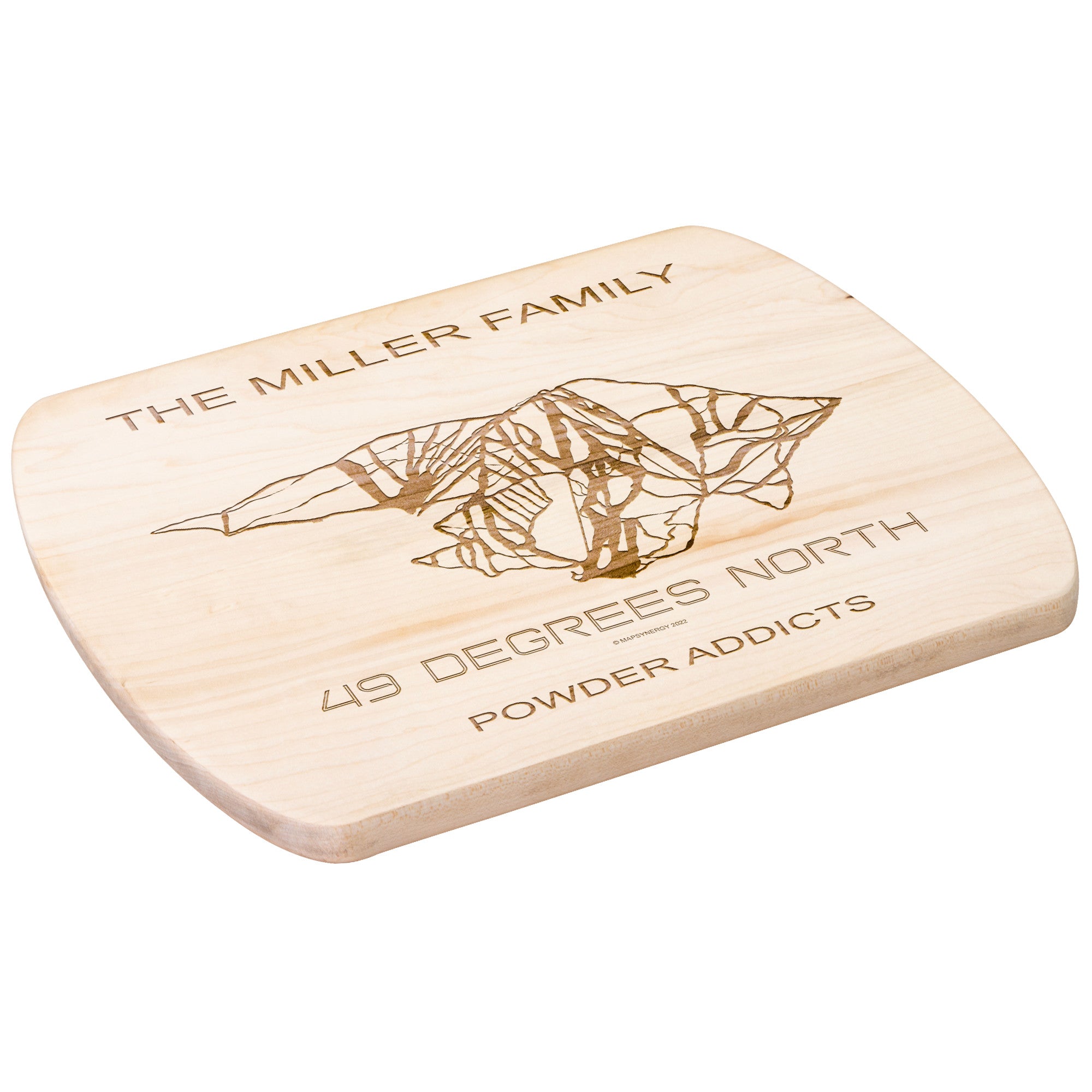 PERSONALIZED 49 DEGREES NORTH, WASHINGTON SKI TRAIL MAP CUTTING BOARD ...