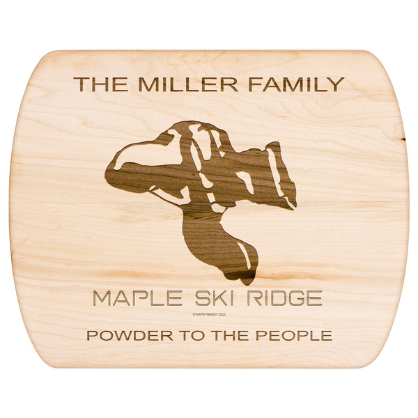 PERSONALIZED MAPLE SKI RIDGE, NEW YORK SKI TRAIL MAP CUTTING BOARD ...