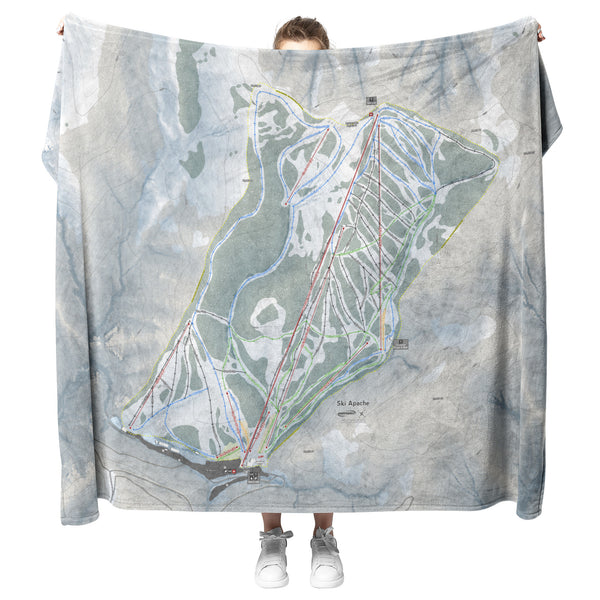 Ski Apache, New Mexico Ski Resort Map Blanket - Powderaddicts