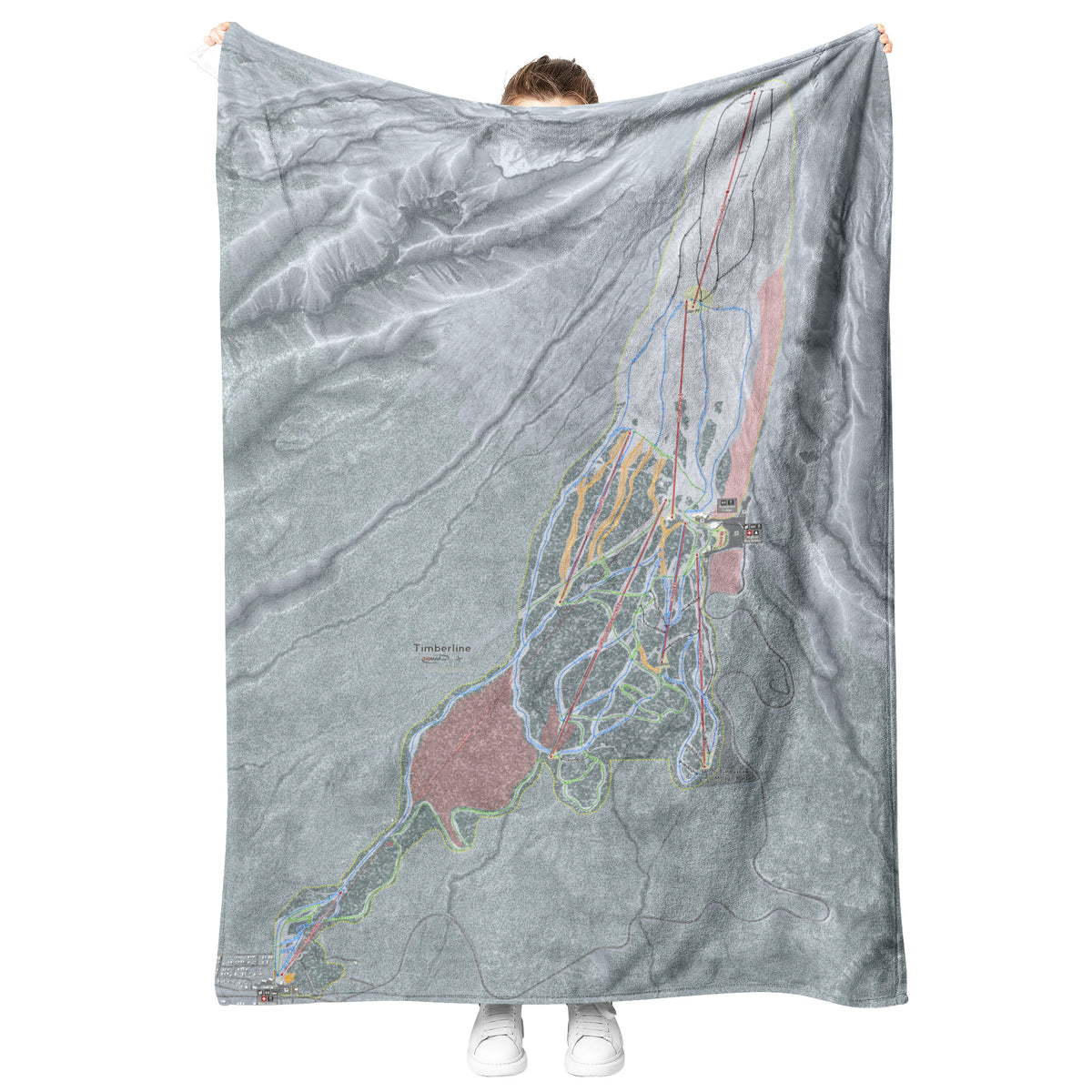 Timberline, Oregon Ski Resort Map Blanket | Powderaddicts