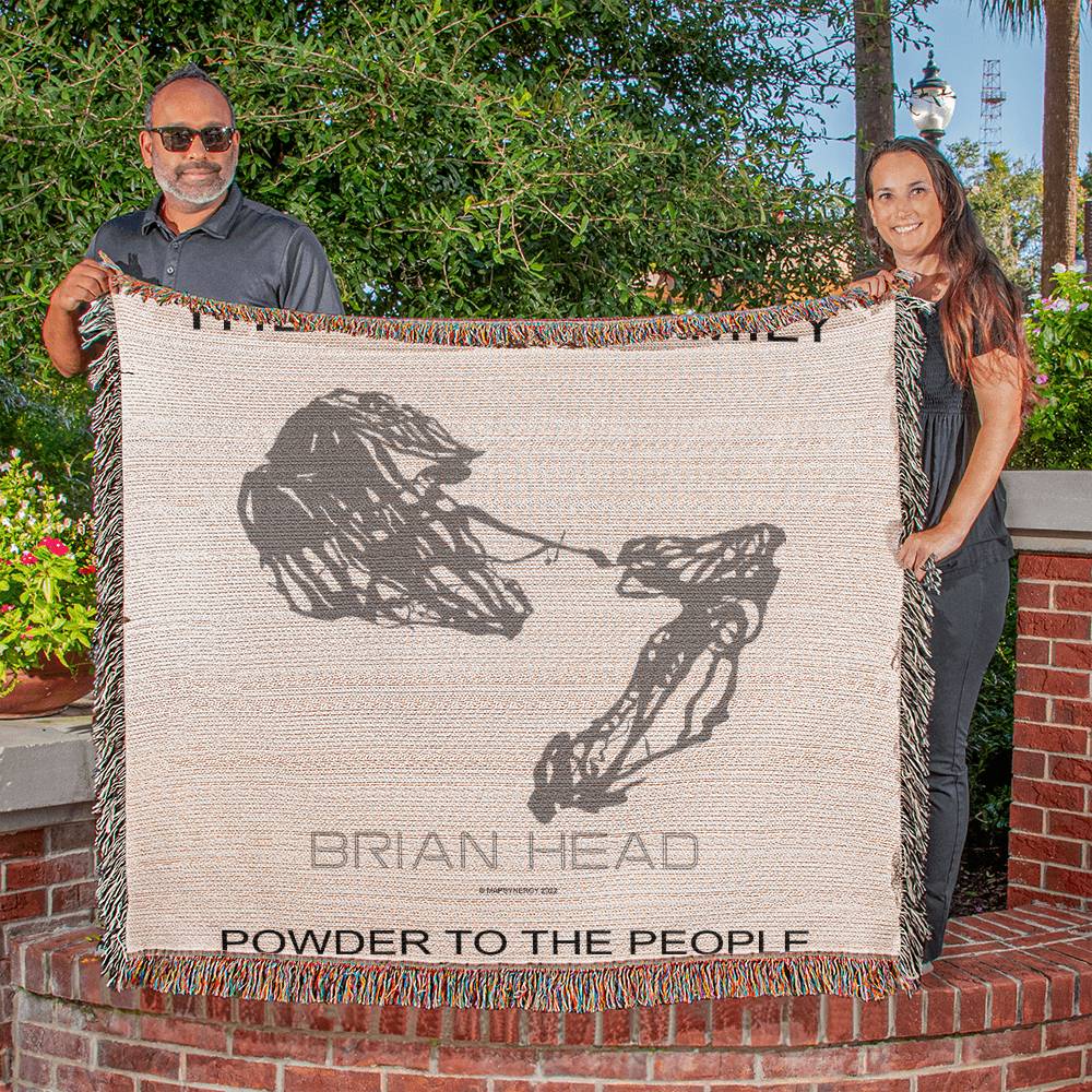 PERSONALIZED BRIAN HEAD, UTAH WOVEN BLANKET | Powderaddicts