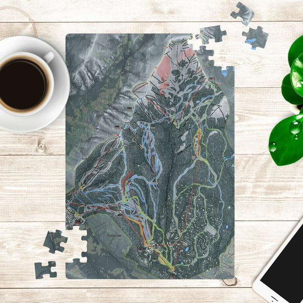 Telluride, Colorado Ski Trail Map Puzzle | Powderaddicts