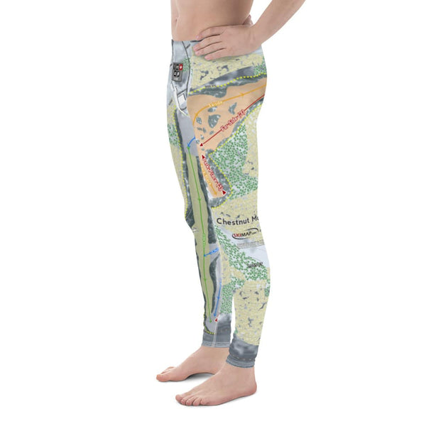 Chestnut Mountain, Illinois Ski Trail Map Men's Base Layer Bottom ...