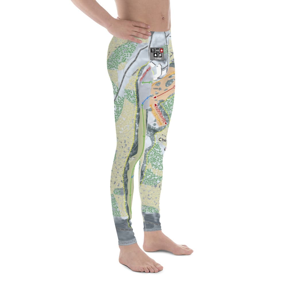 Chestnut Mountain, Illinois Ski Trail Map Men's Base Layer Bottom ...