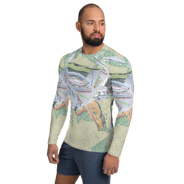 Chestnut Mountain, Illinois Ski Trail Map Men's Base Layer Top ...