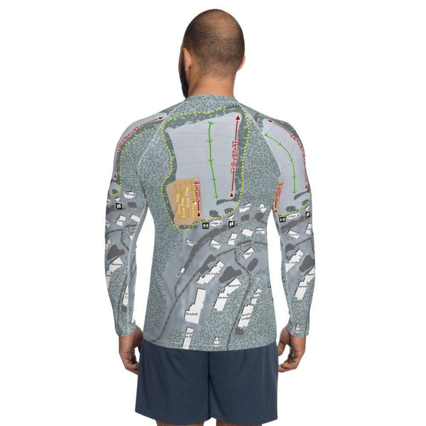 Granlibakken, California Ski Trail Map Men's Base Layer Top - Powderaddicts