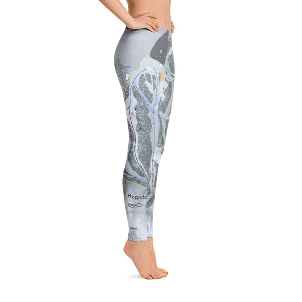 Hogadon, Wyoming Ski Trail Map Women's Base Layer Bottom - Powderaddicts