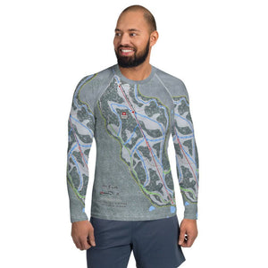 Mt Eyak, Alaska Ski Trail Map Men's Base Layer Top | Powderaddicts