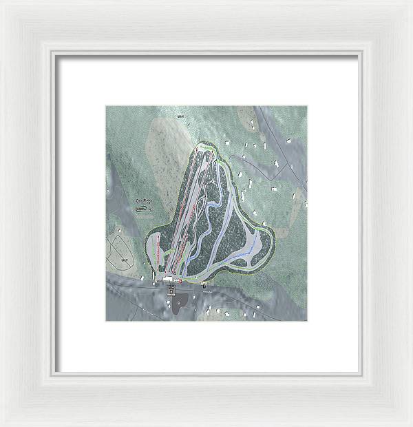Otis Ridge Ski Trail Map - Framed Print | Powderaddicts