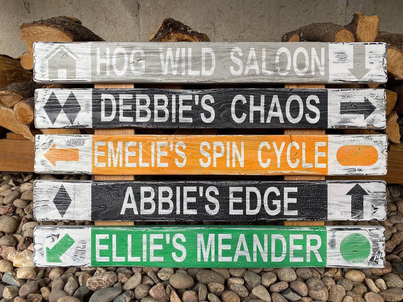 PERSONALIZED Rustic Ski and Snowboard Trail Signs (🇺🇸 Made In The USA ...