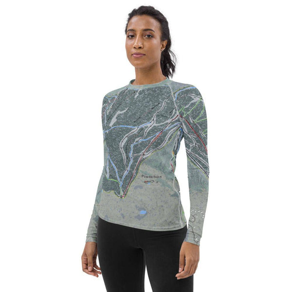 Powderhorn, Colorado Ski Trail Map Women's Base Layers | Powderaddicts