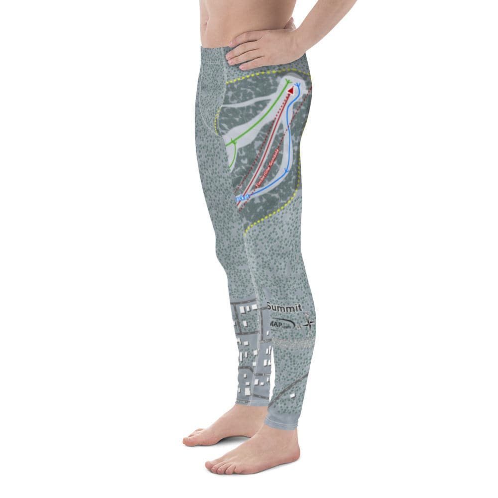 Summit, Oregon Ski Trail Map Men's Base Layer Bottom - Powderaddicts