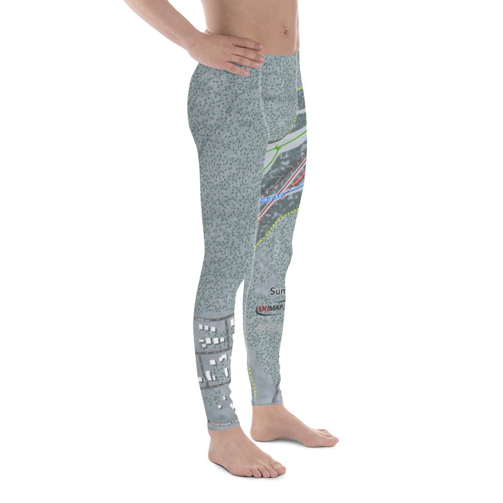 Summit, Oregon Ski Trail Map Men's Base Layer Bottom - Powderaddicts