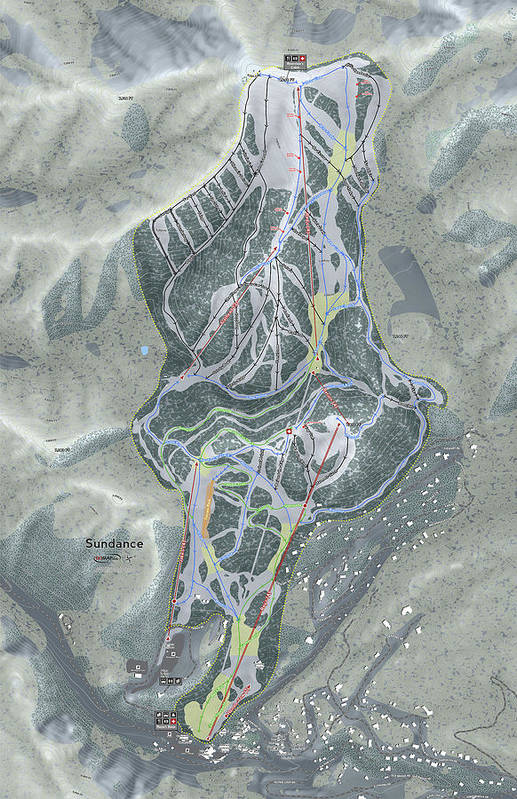 Sundance, Utah Ski Trail Map - Art Print - Powderaddicts
