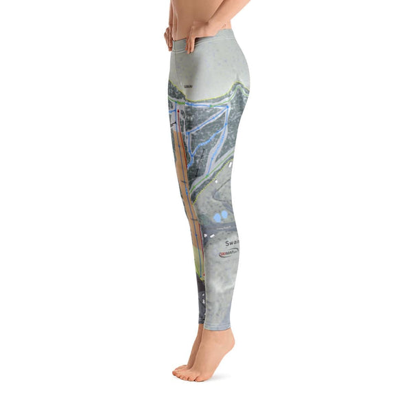 Swain, New York Ski Trail Map Women's Base Layer Bottom - Powderaddicts