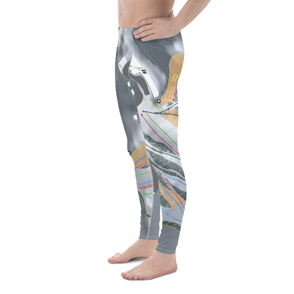 Treetops, Michigan Ski Trail Map Men's Base Layer Bottom - Powderaddicts