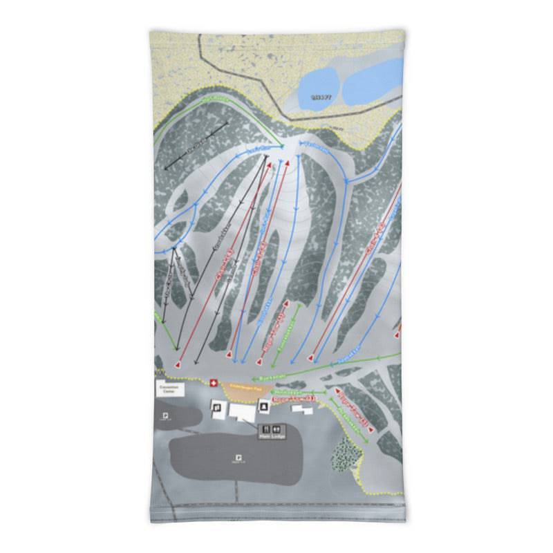 Trollhaugen, Wisconsin Ski Trail Map Printed Neck Gaiter | Powderaddicts