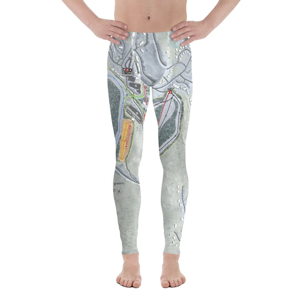 Wintergreen, Virginia Ski Trail Map Men's Base Layer Bottom - Powderaddicts