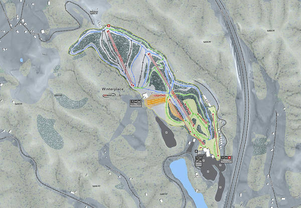 Winterplace Ski Trail Map - Art Print - Powderaddicts