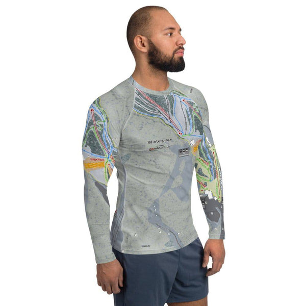 Winterplace, West Virginia Ski Trail Map Men's Base Layer Top ...