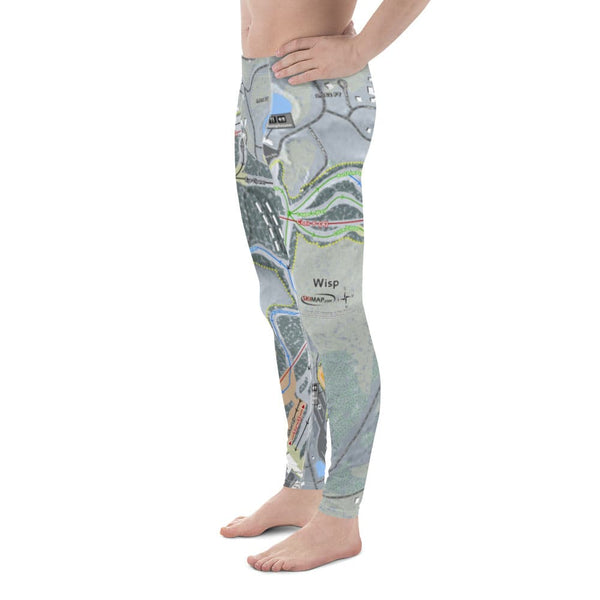 Wisp, Maryland Ski Trail Map Men's Base Layer Bottom | Powderaddicts