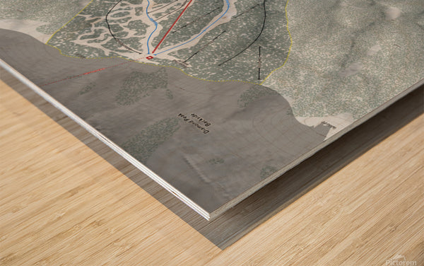 Diamond Peak Nevada Ski Resort Map Wall Art | Powderaddicts